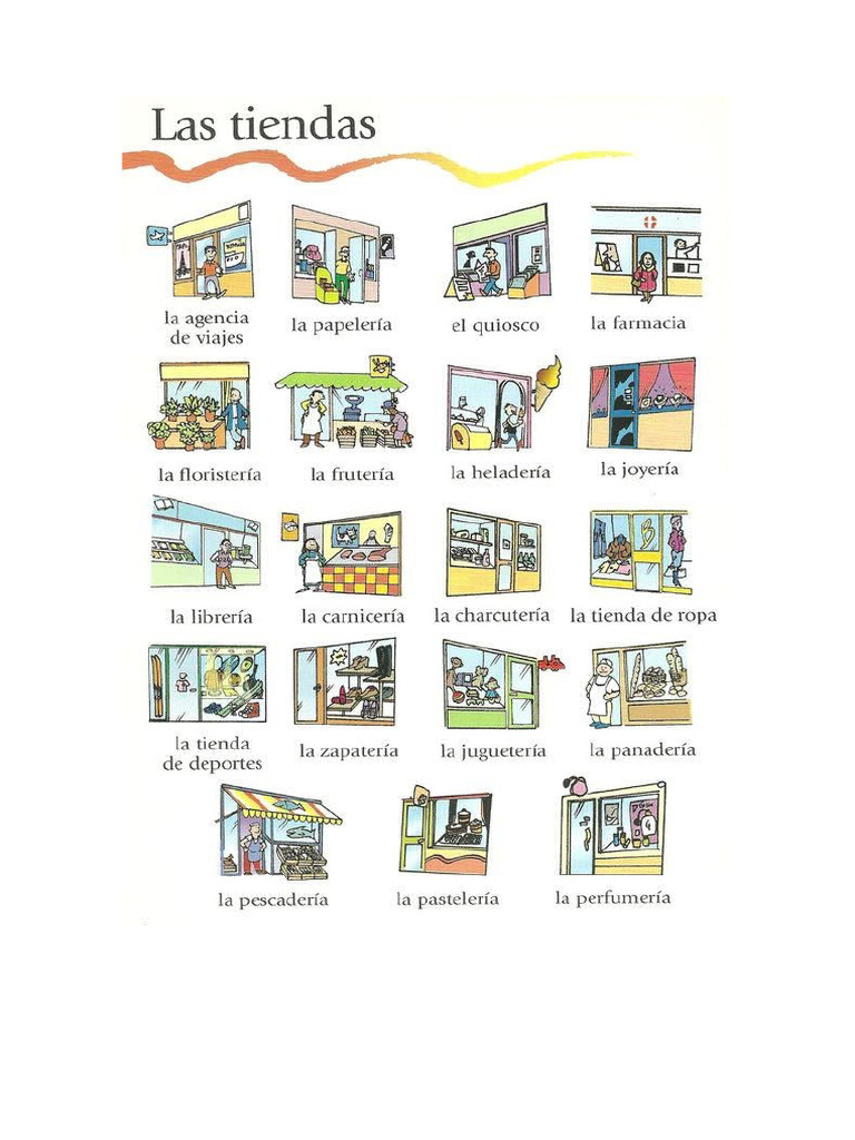 Vocabulario Tiendas en Español | PDF