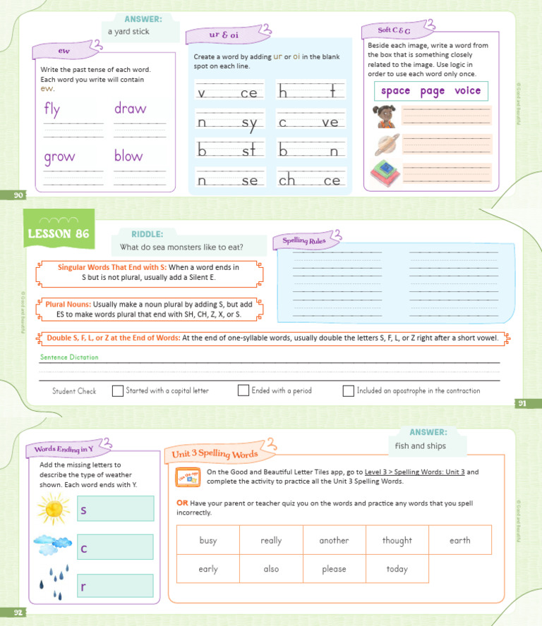 Spelling Practice Book 4.0 - Compressed-101-139 | PDF | Consonant | Word