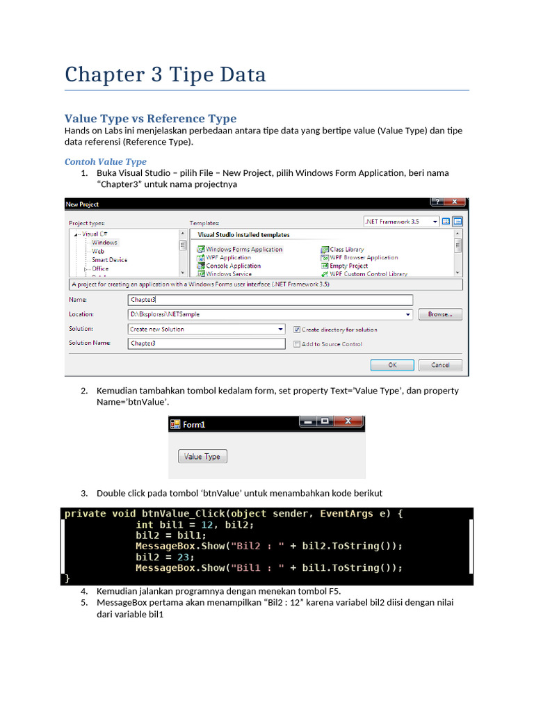 HOL03 - Tipe Data | PDF