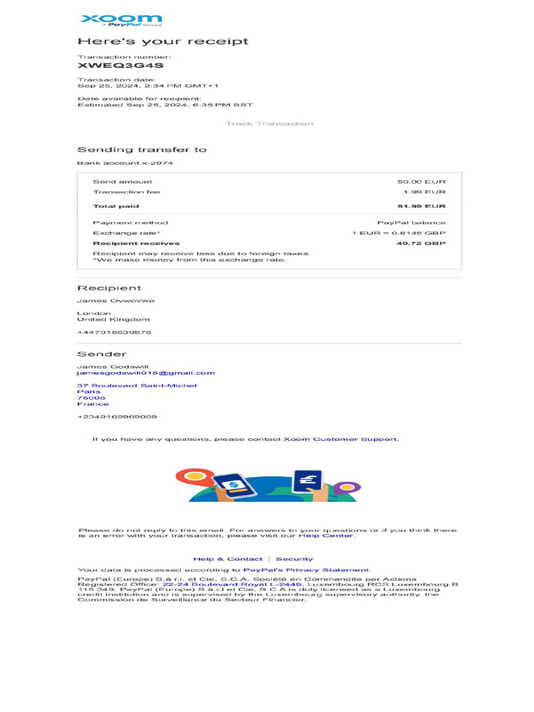 Zoom Payment Receipt | PDF