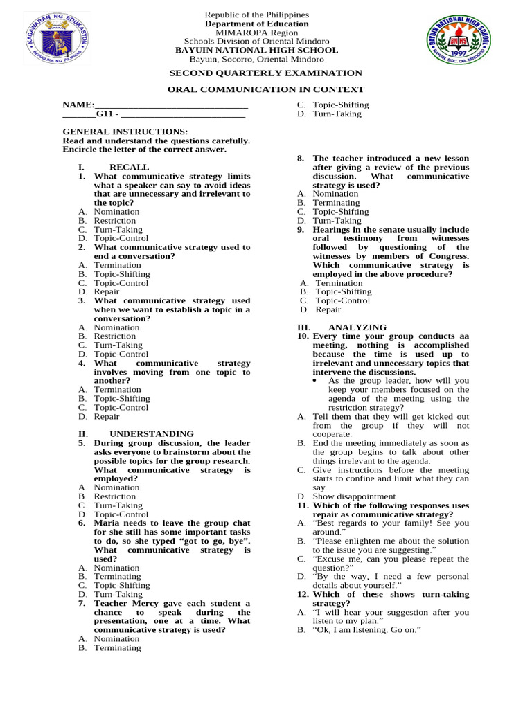 2nd exam | PDF | Essays