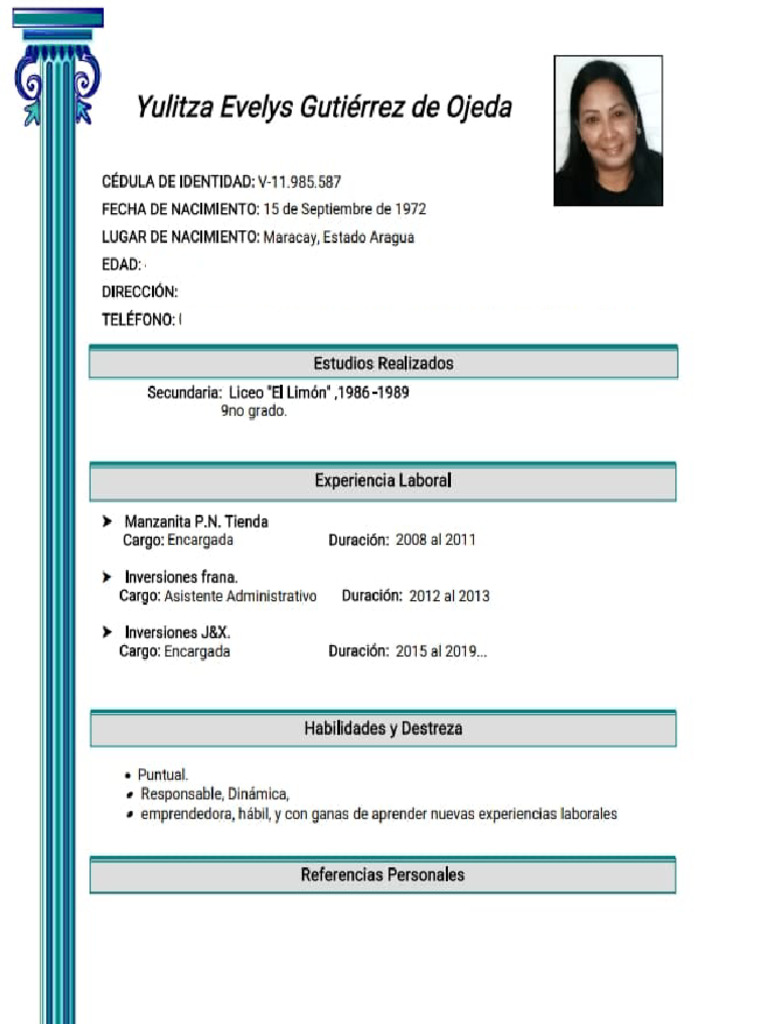 Curriculo Yulitza | PDF