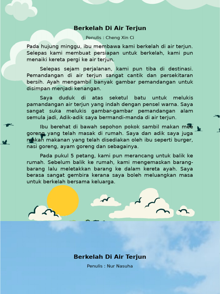 Kenangan Berkelah di Air Terjun | PDF
