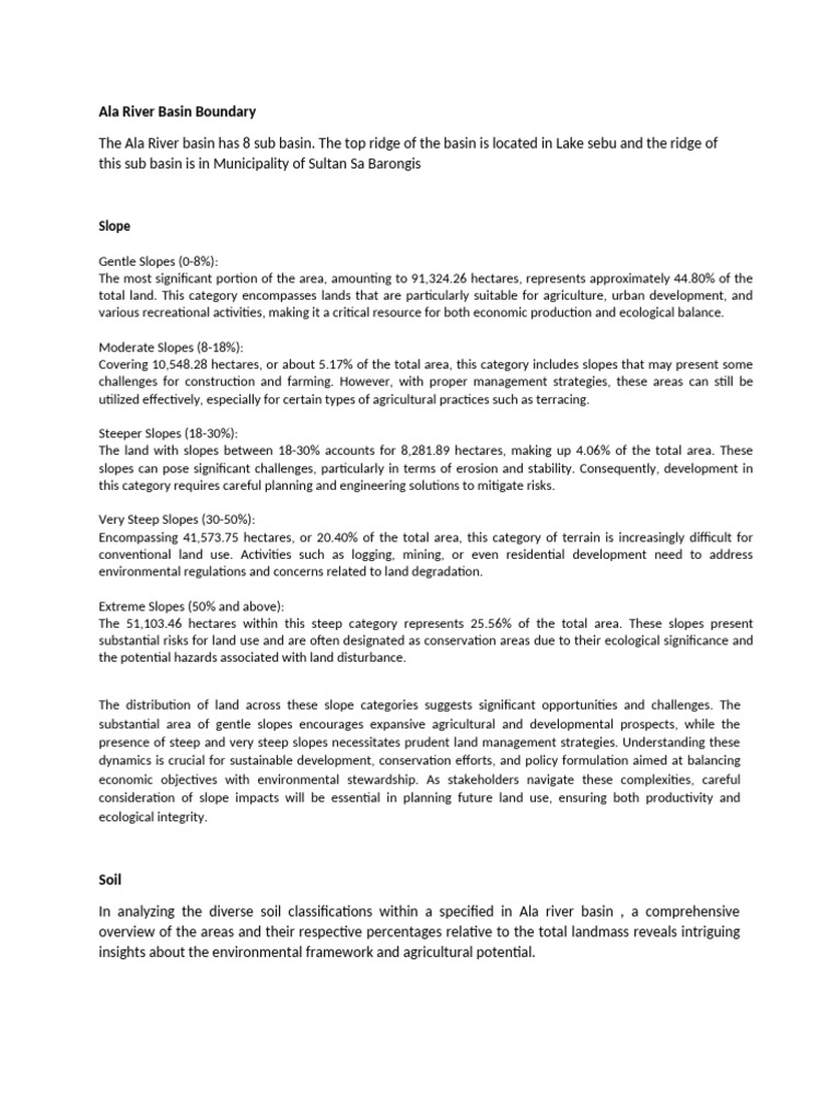 Ala River Basin Boundary | PDF | Agriculture | Geology