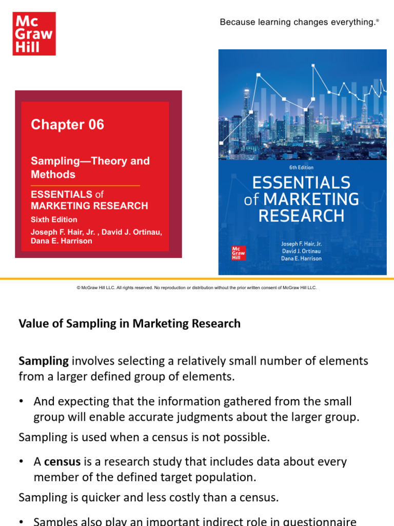 Hair EOMR 6e Chap006 PPT Accessible | PDF | Sampling (Statistics) | Sample Size Determination