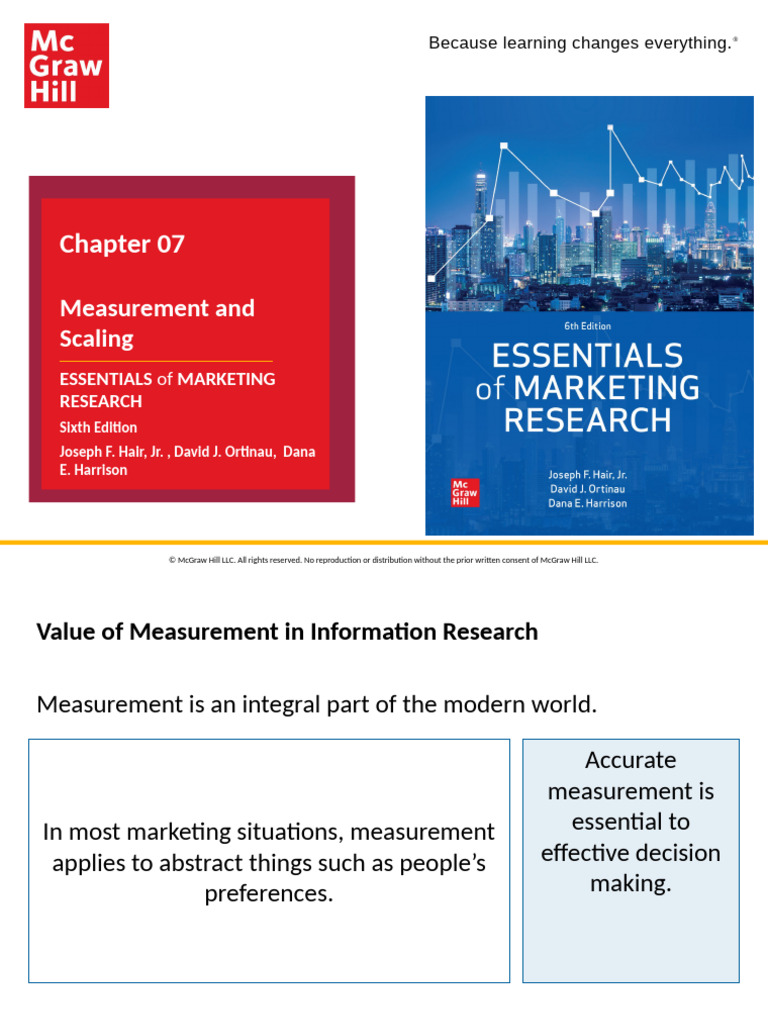 Hair EOMR 6e Chap007 PPT Accessible | PDF | Validity (Statistics) | Level Of Measurement