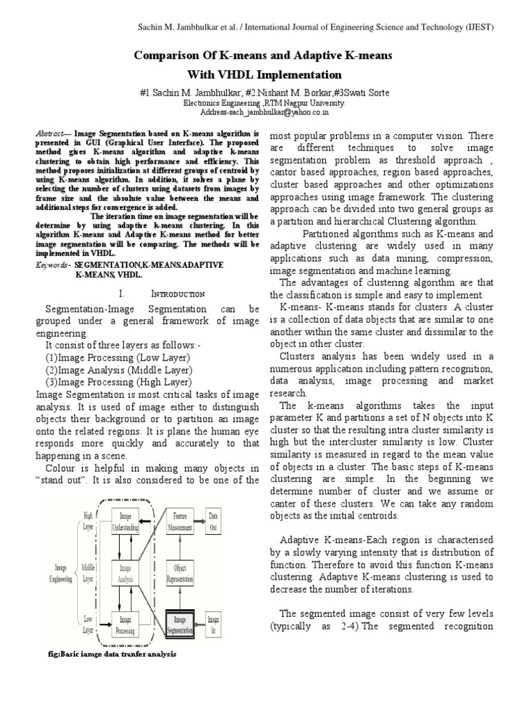 Kmeans and Adaptive K Means | PDF | Cluster Analysis | Image Segmentation