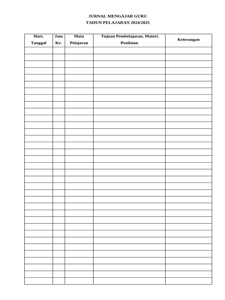 Jurnal Mengajar Guru | PDF