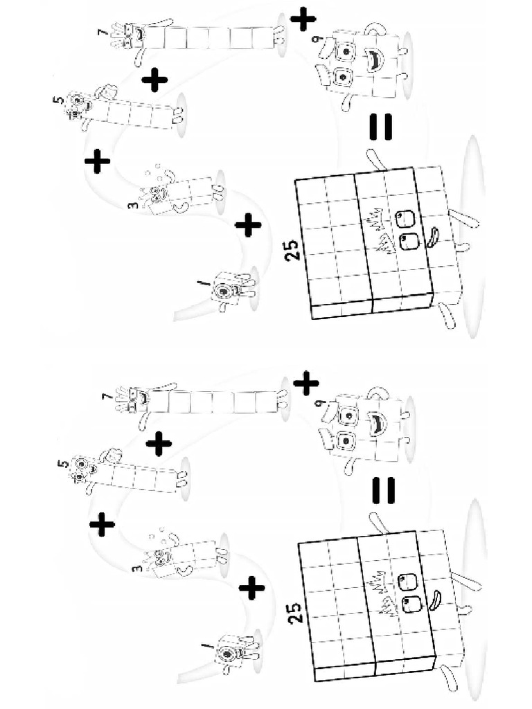 Numberblocks 25 | PDF