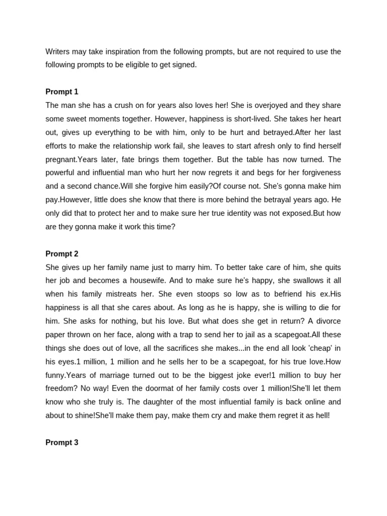 LETTERLUX PROMPT Writing Inspiration-1 | PDF