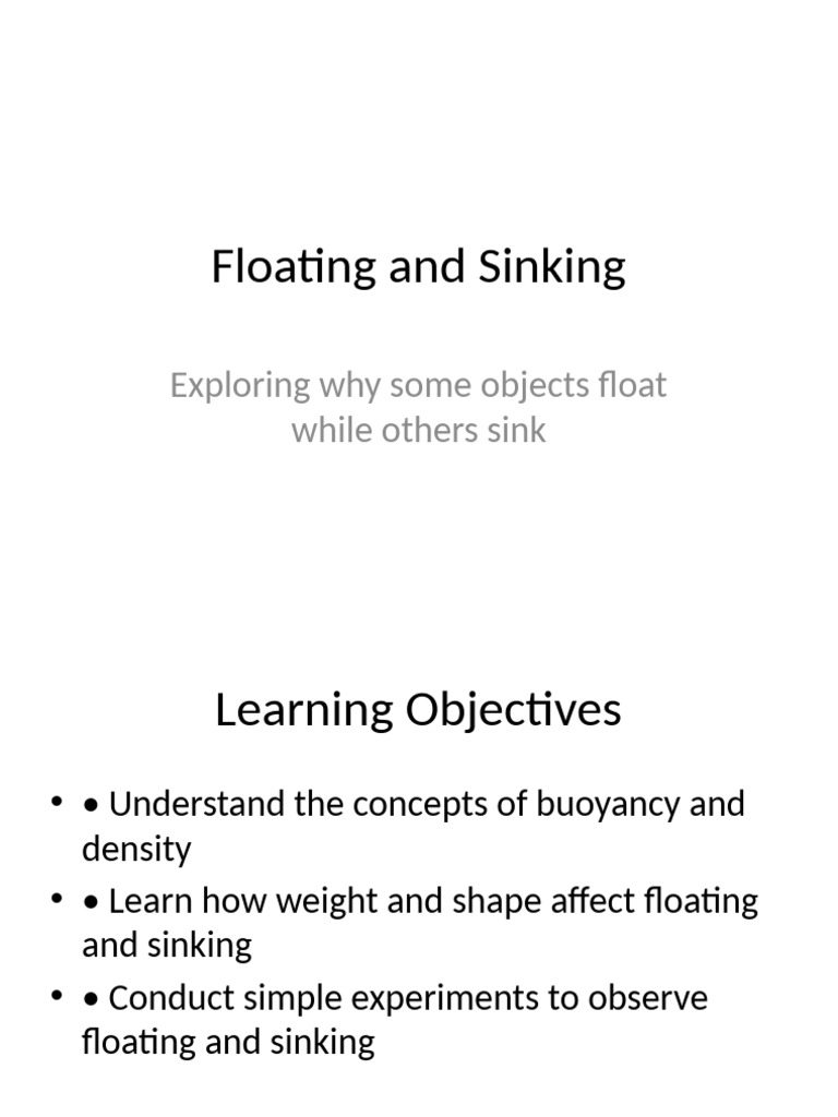 Understanding Buoyancy and Density | PDF