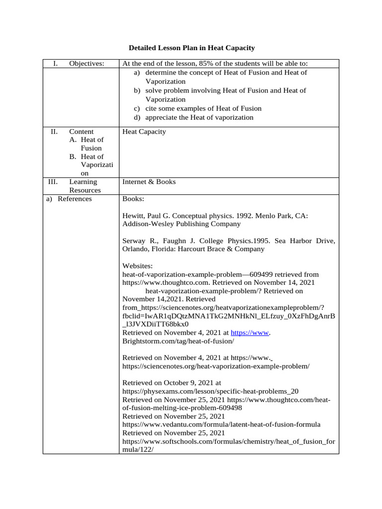 DLP in Heat Capacity | PDF | Latent Heat | Heat