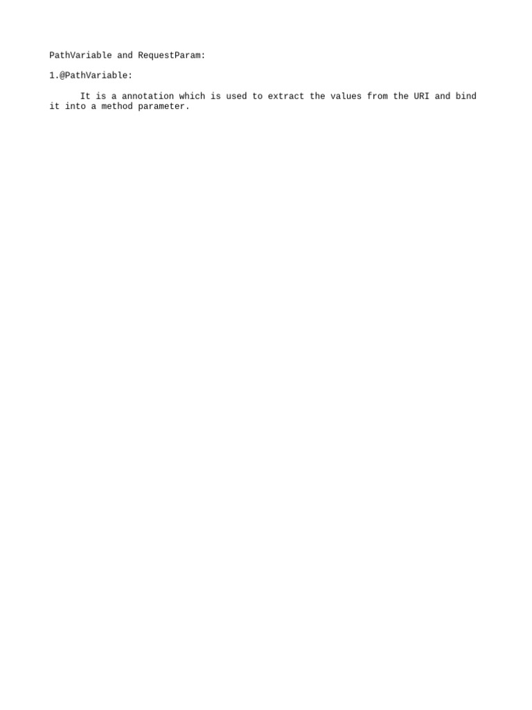 PathVariable and RequestParam | PDF