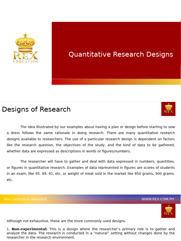 Experimental Design in Quantitative Research | PDF | Experiment ...