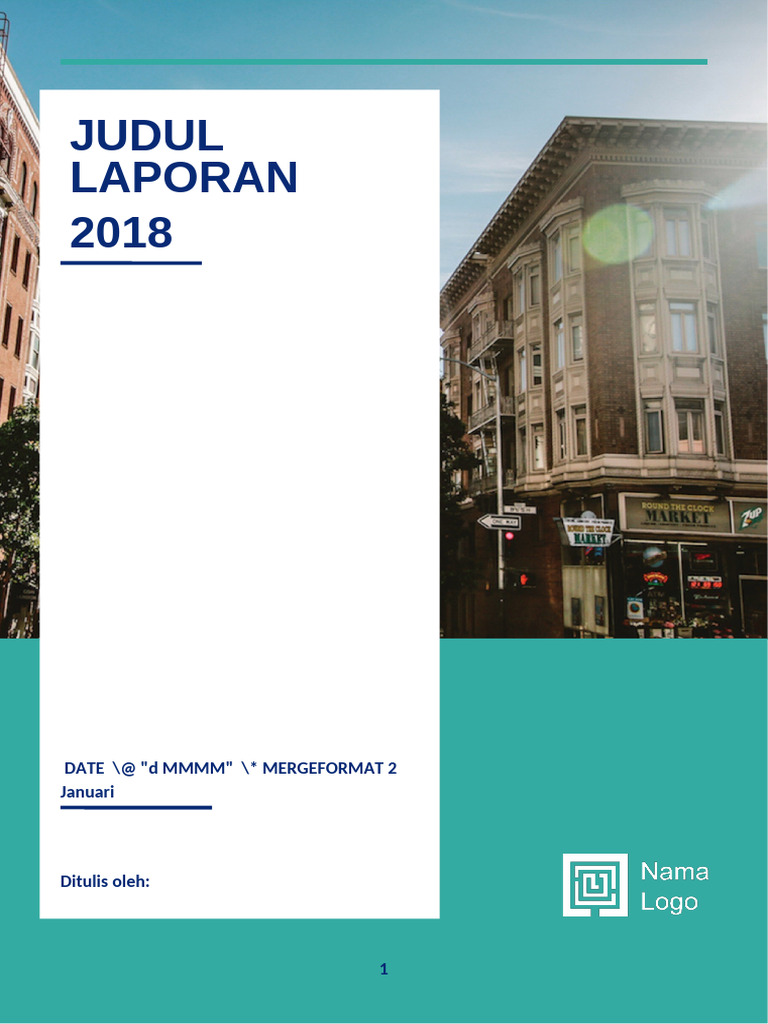 Template Cover Laporan Word Gratis | PDF
