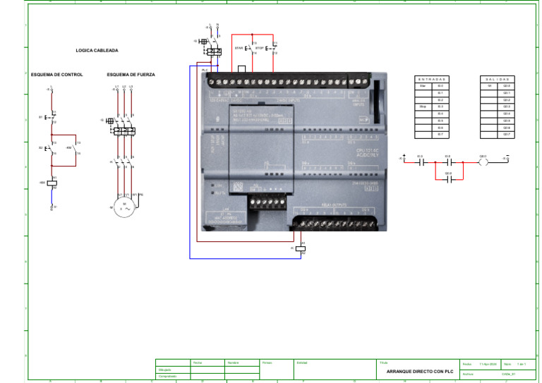 Esquema de Control PLC y Lógica Cableada | PDF