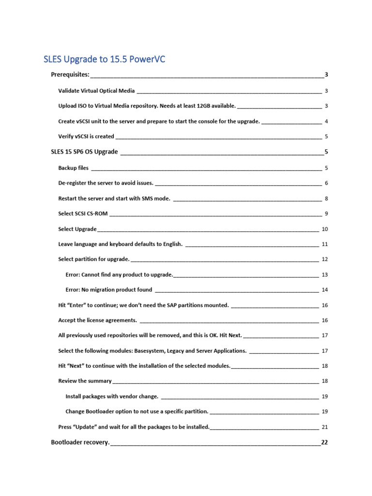 SLES 15.5 PowerVC Upgrade Guide | PDF | Booting | Backup
