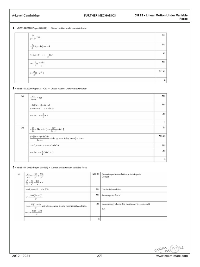 CIE A Lvl-FM-QB 3.5_Answers | PDF CIE A Lvl-FM-QB 3.5_Answers | PDF
