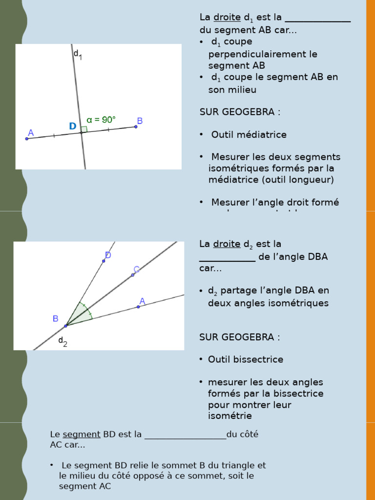 Résumé Droites Et Segments Remarquables | PDF