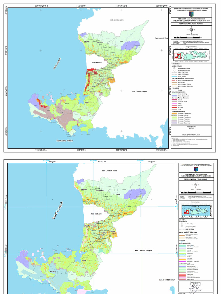 Peta RTRW Lombok Barat | PDF