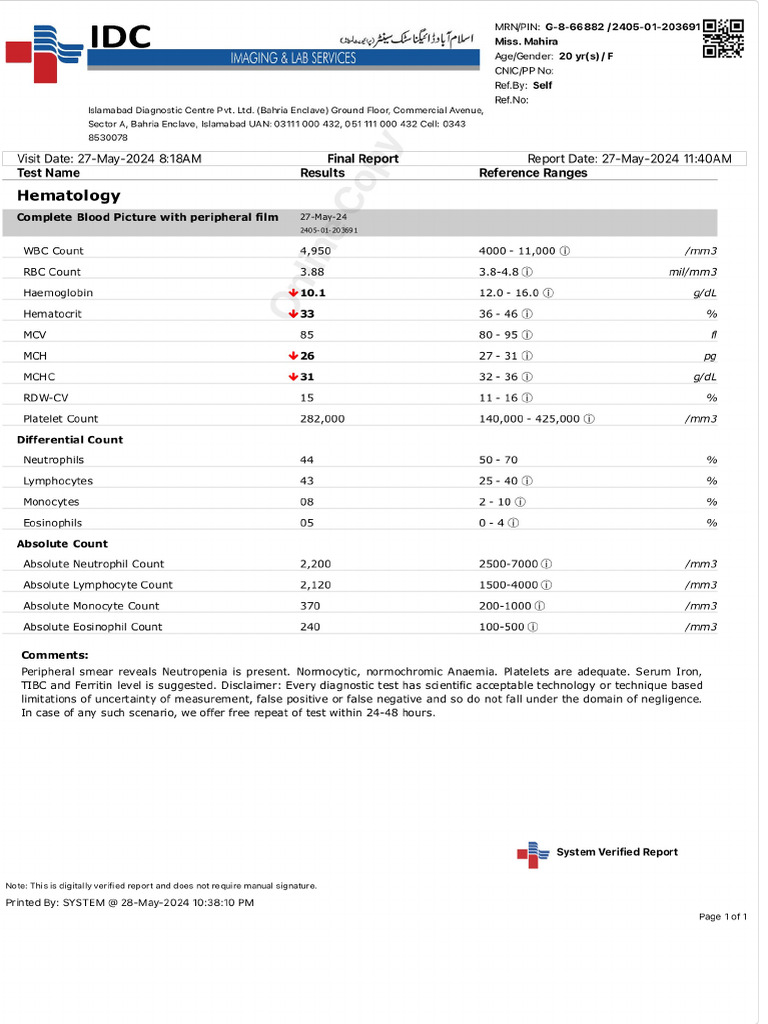 Patient Report PDF | PDF