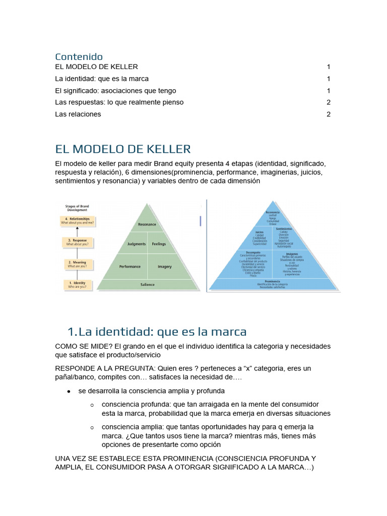 Modelo de Keller: Brand Equity y Resonancia | PDF | Marca