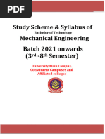 Study Scheme & Syllabus of B. Tech 7th Sem Mechanical Engineering Batch 2018 Onwards | PDF ...