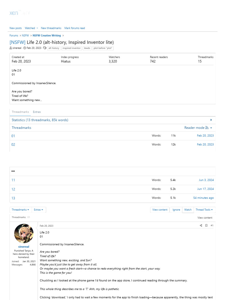 Life 2.0 (alt-history, Inspired Inventor lite) [NSFW] _ Questionable Questing | PDF | Arrow