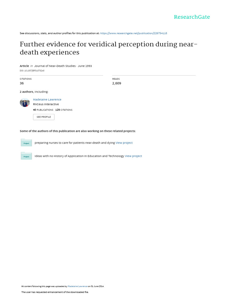Further_evidence_for_veridical_perception_during_n | PDF | Intensive ...