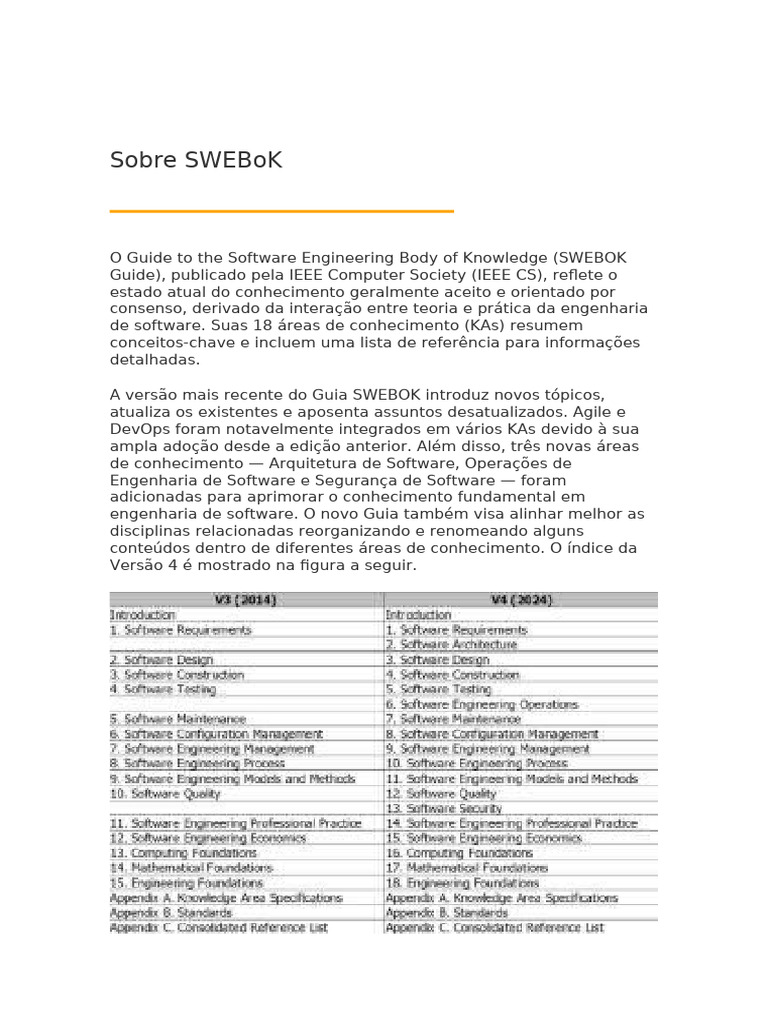 Sobre Swebok | PDF | Engenharia | Teoria Geral de Sistemas