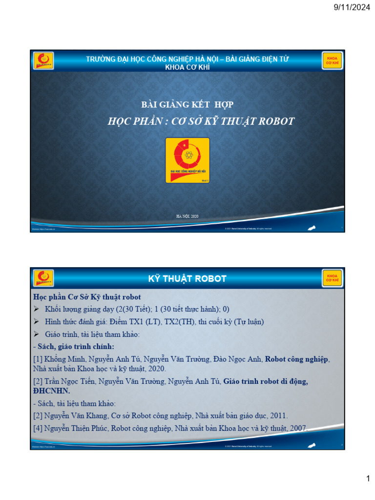 Gioi Thieu Ve Robot | PDF