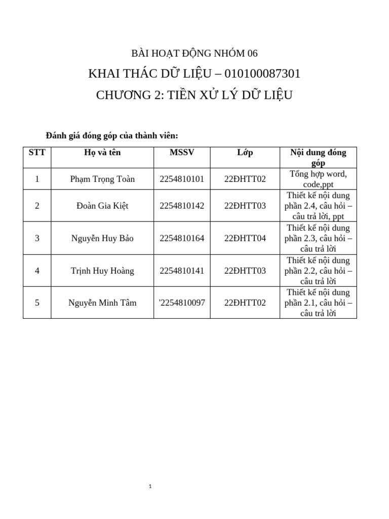 Bài Ho T Đ NG Nhóm 06 - Chương 2 | PDF
