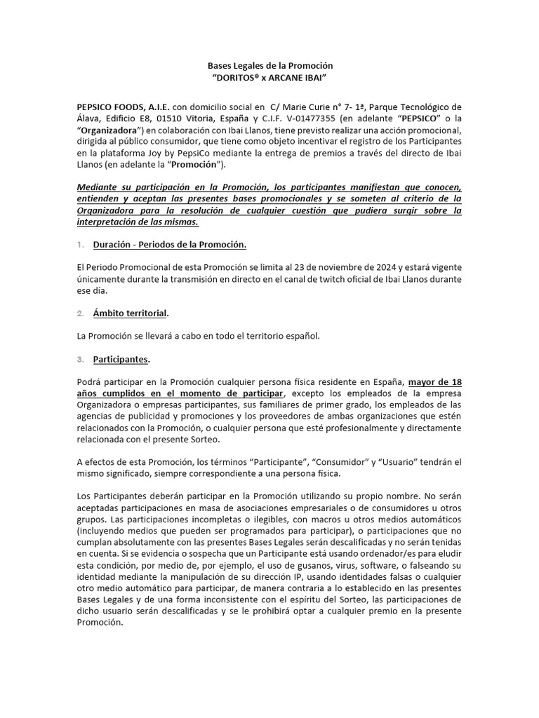 BBLL Doritos X Arcane Ibai | PDF