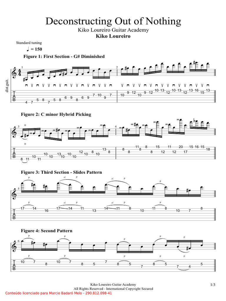 K Lga Deconstructing Out of Nothing Tabs | PDF | European Musical Instruments | Musical Instruments