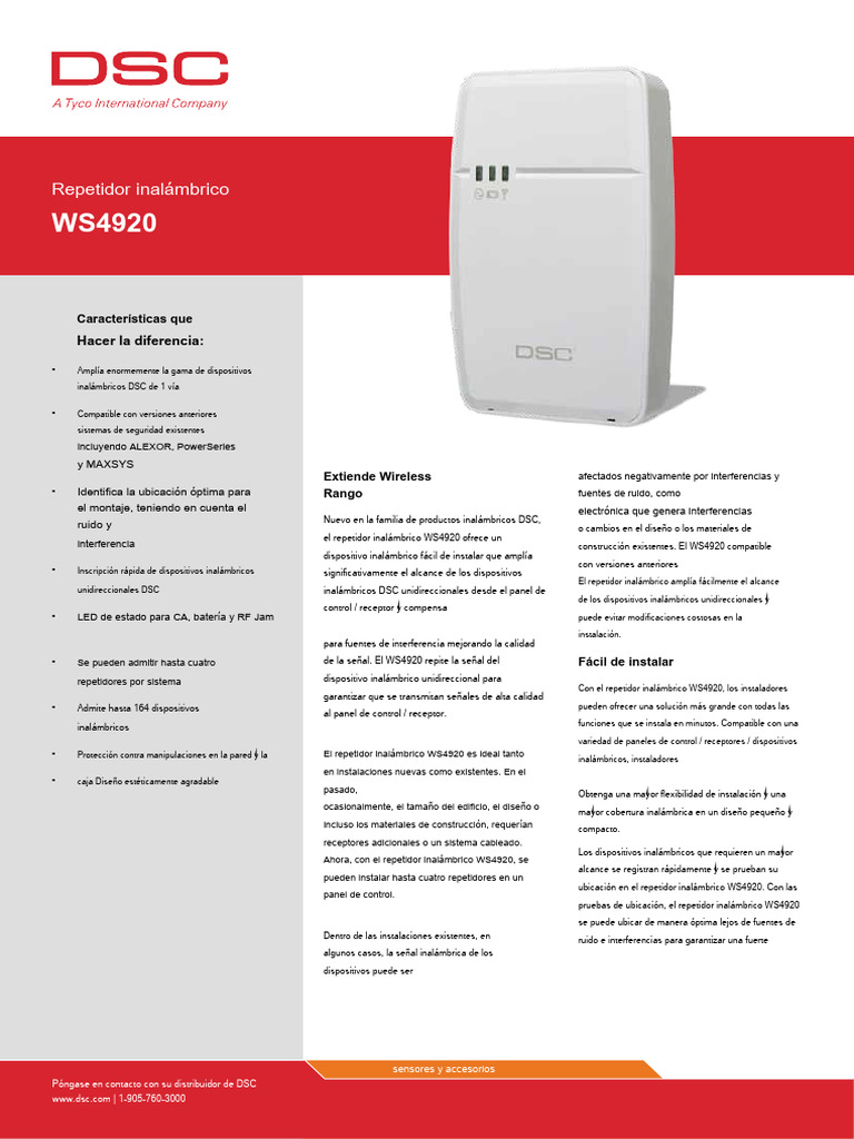 WS4920-1 | PDF | Inalámbrico | Electrónica
