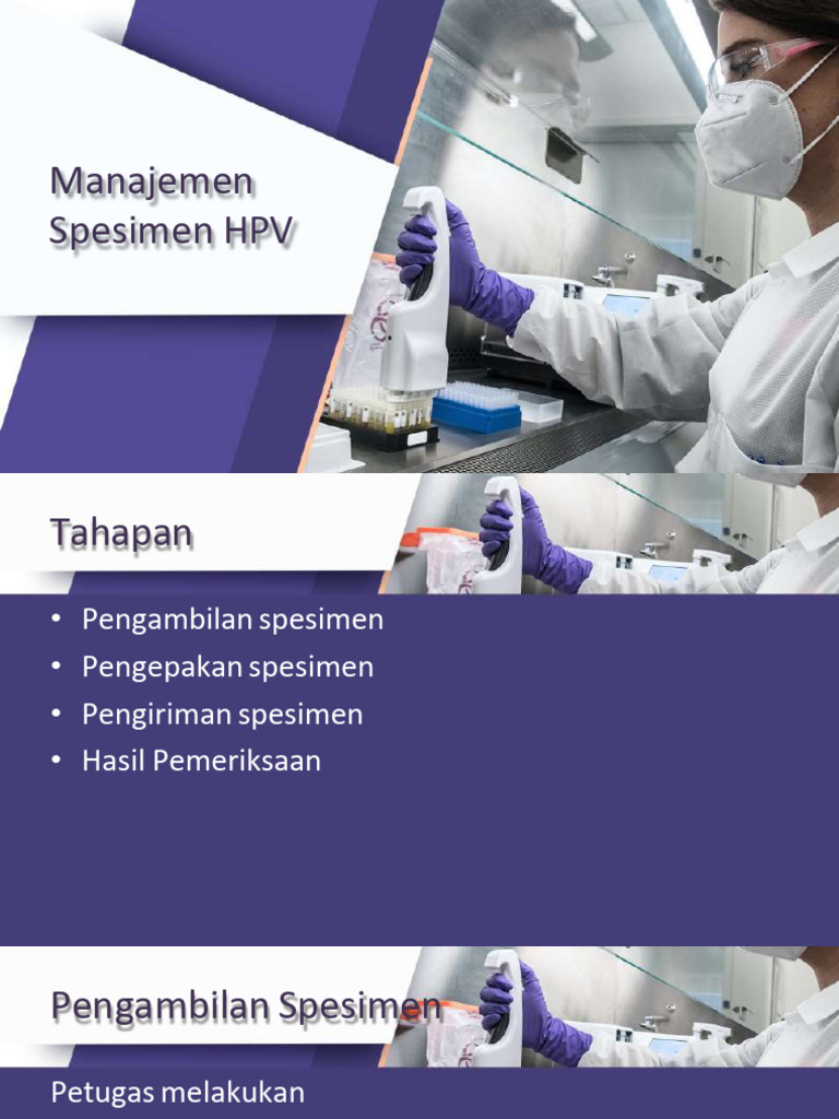 Dr. Dina Fikry, SP - PK - Manajemen Spesimen DNA HPV | PDF