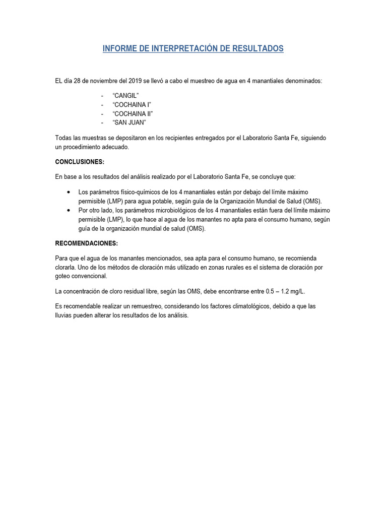 Interpretación de Resultados | PDF
