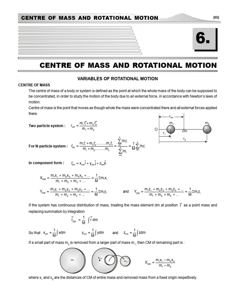 Rotational Motion | PDF | Center Of Mass | Orbit
