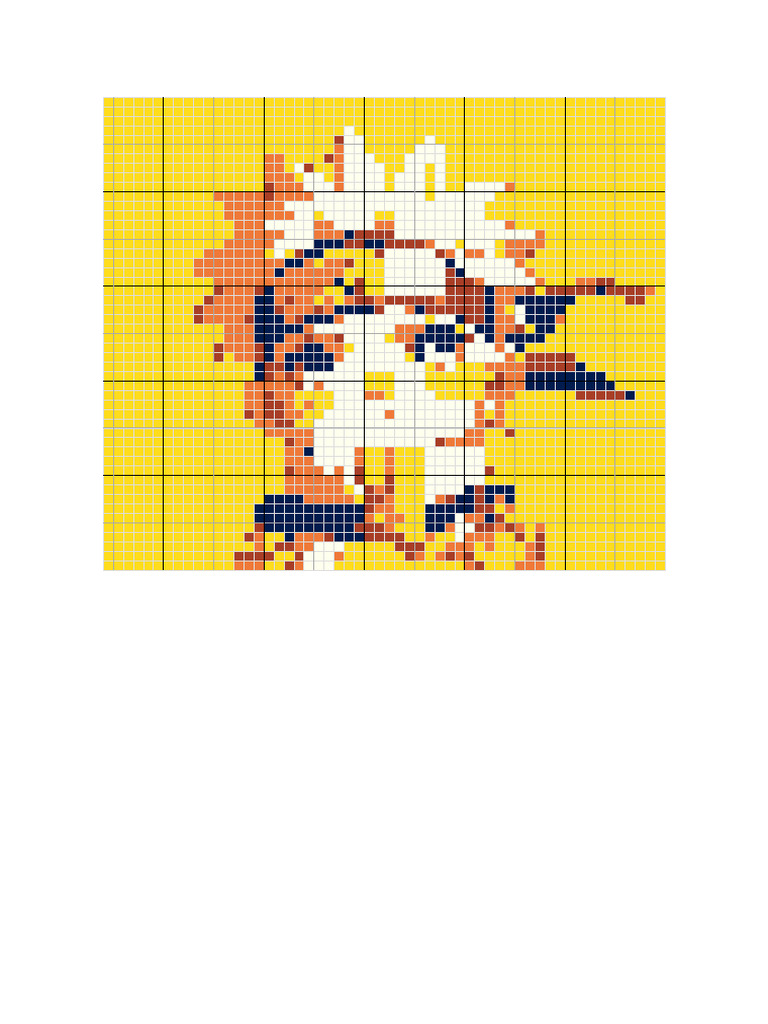Chibi Cute Naruto Standing - Stitch Fiddle | PDF