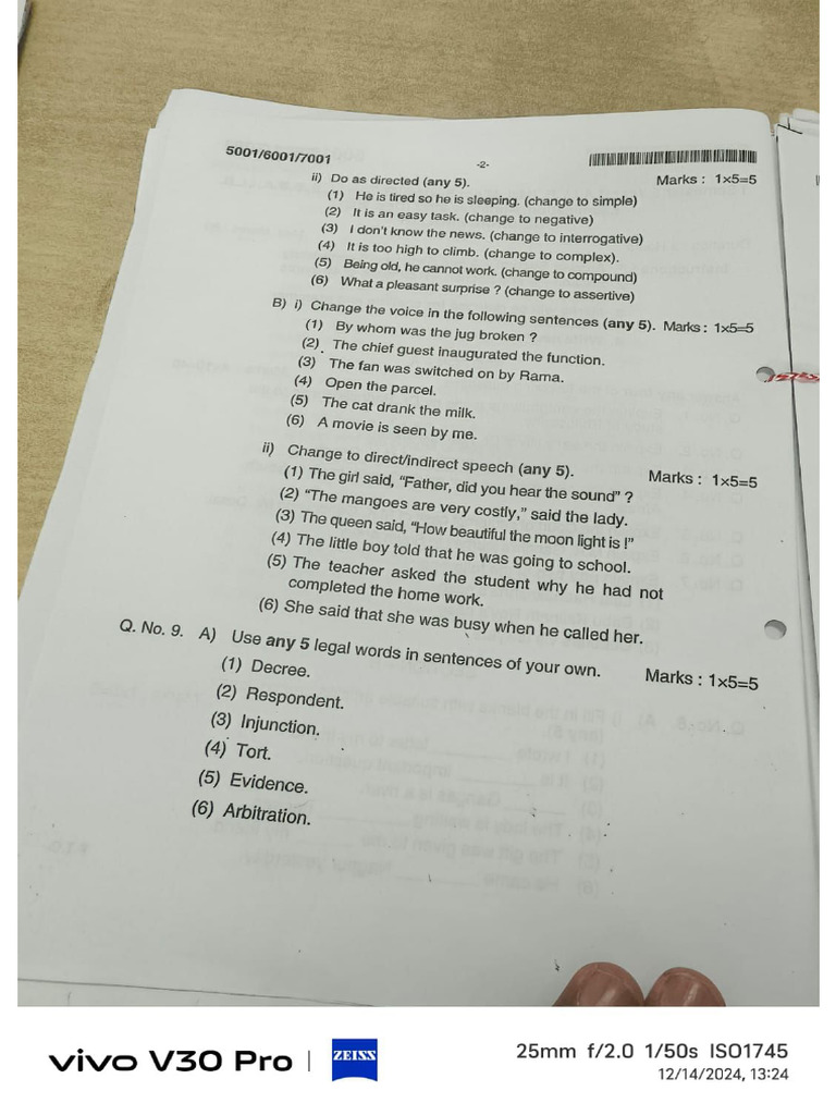 Ballb QN Paper | PDF