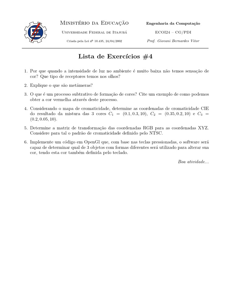 Lista_exercicios_04 | PDF