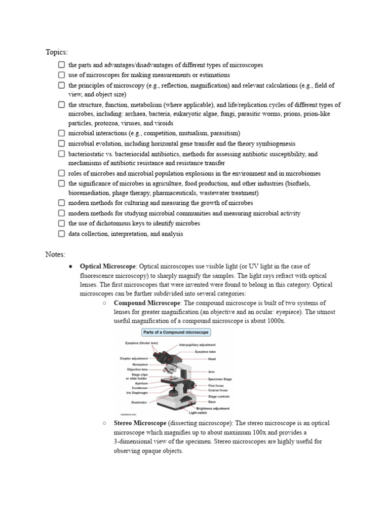 Microbe Mission Notes - Google Docs | PDF | Virus | Staining