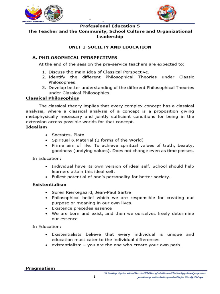 Reference Material in Prof Ed 5. The Teacher and The Community | PDF ...