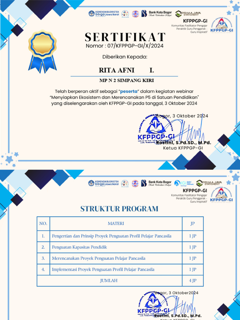 NURAINI, S Pd-Certificate | PDF