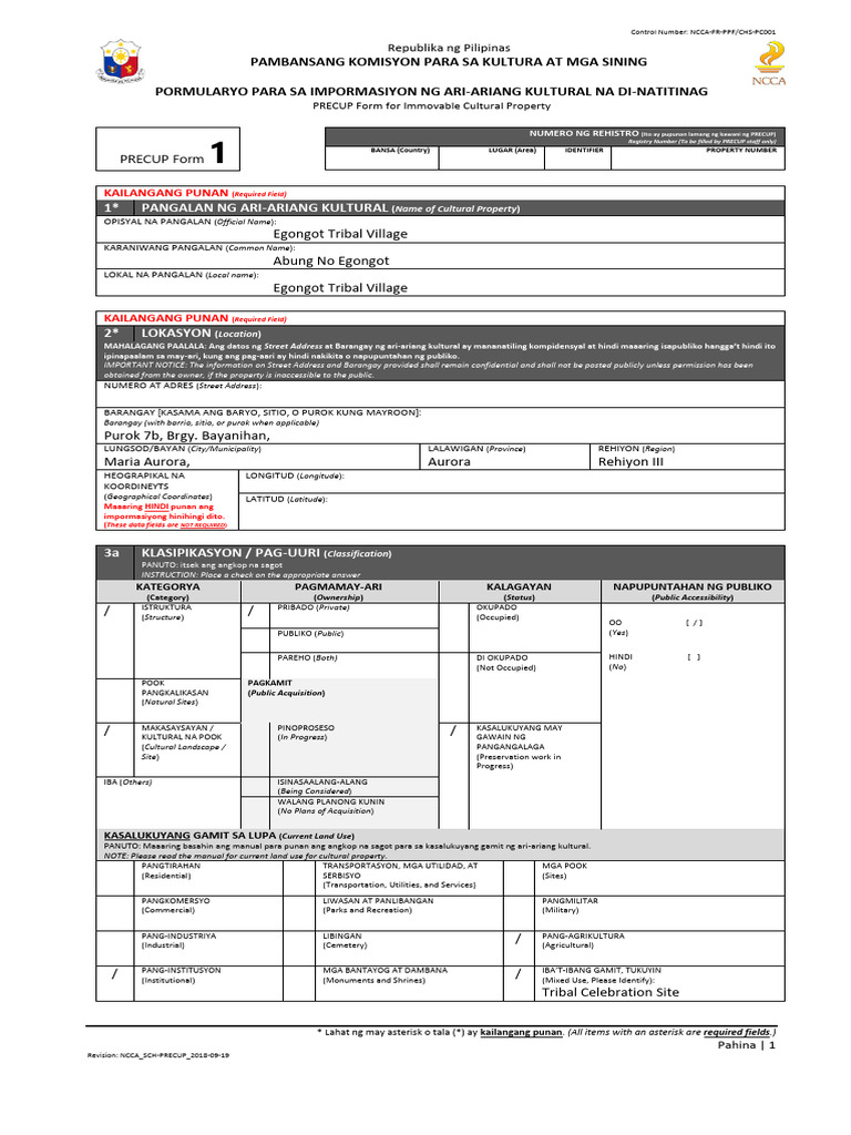 Egongot Tribal Village Cultural Property | PDF