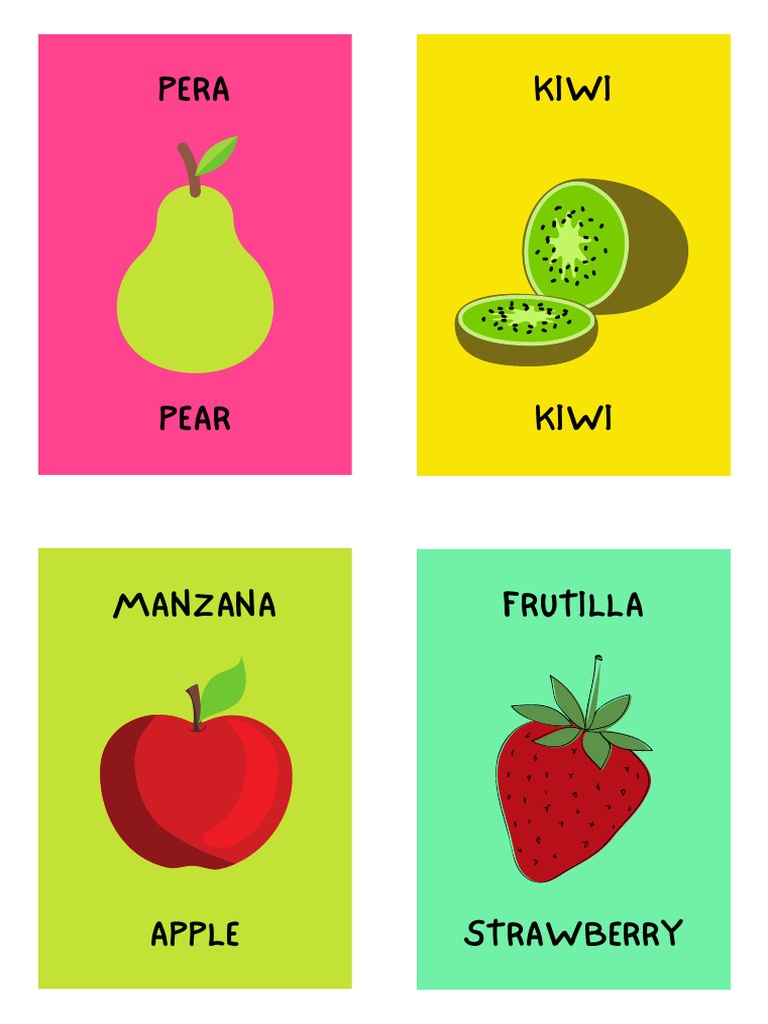 Colores de Frutas Comunes | PDF
