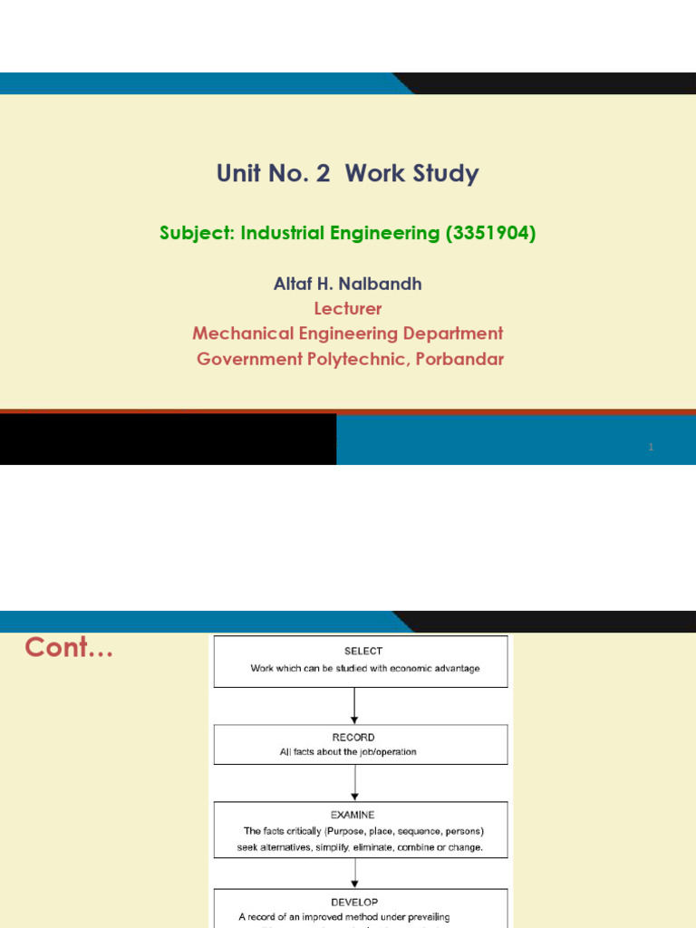 Work Study Techniques in Industrial Engineering | PDF | Economies | Business