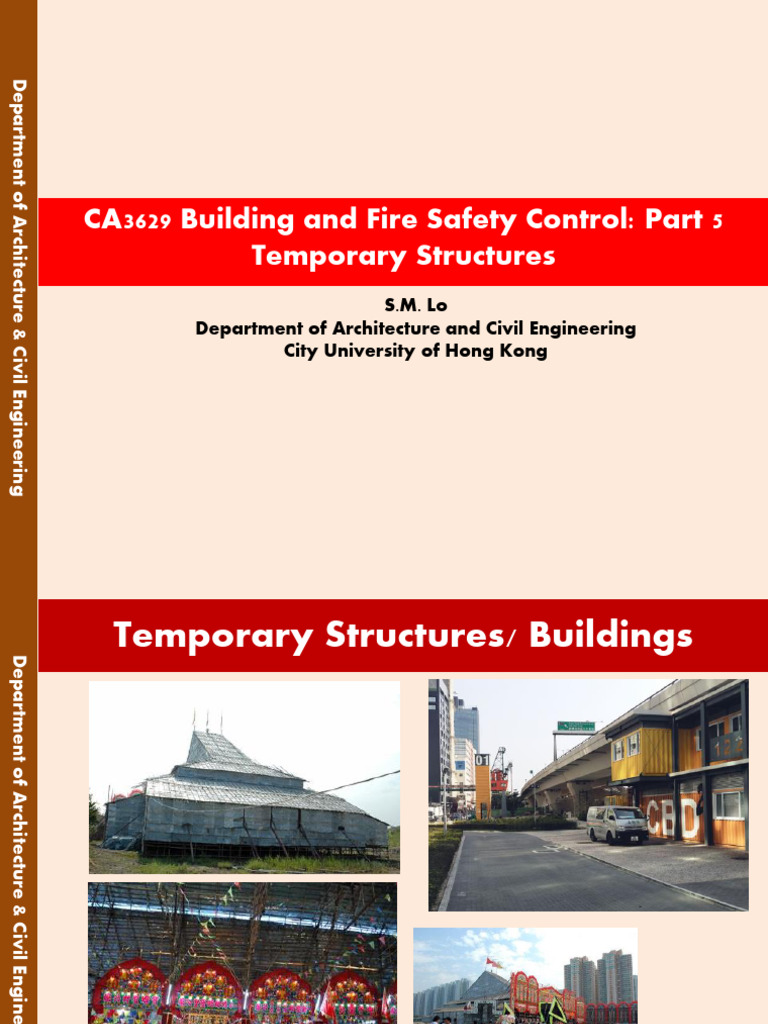 CA3629-Building Fire Safety Control 2015 (5) Temporary Structures | PDF ...