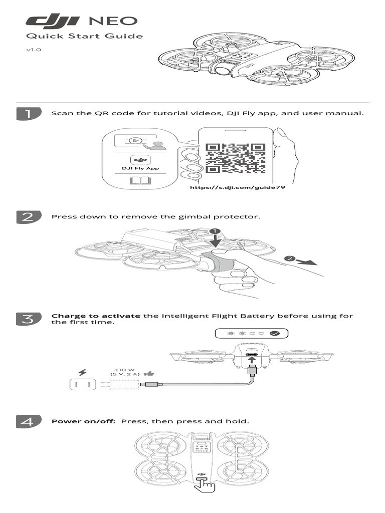 DJI Neo Quick Start Guide v1.0 US | PDF