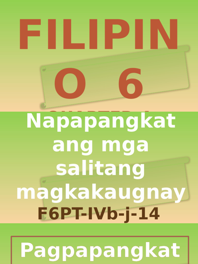 Week 2 PPT Fil q4 g6 | PDF